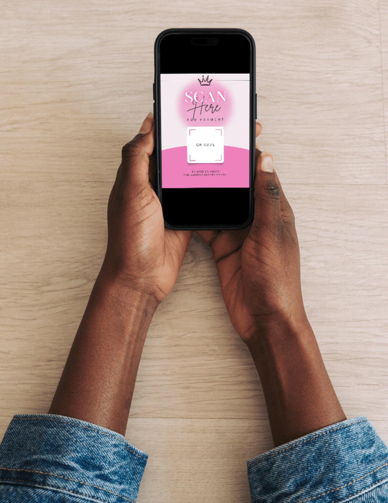 Pink QR Code Template - Etsy