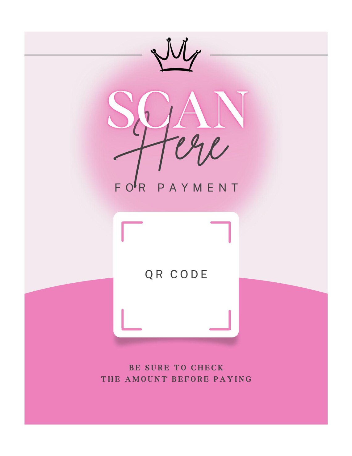 Pink QR Code Template - Etsy