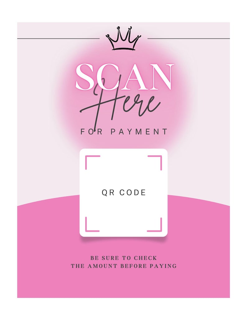 Pink QR Code Template - Etsy