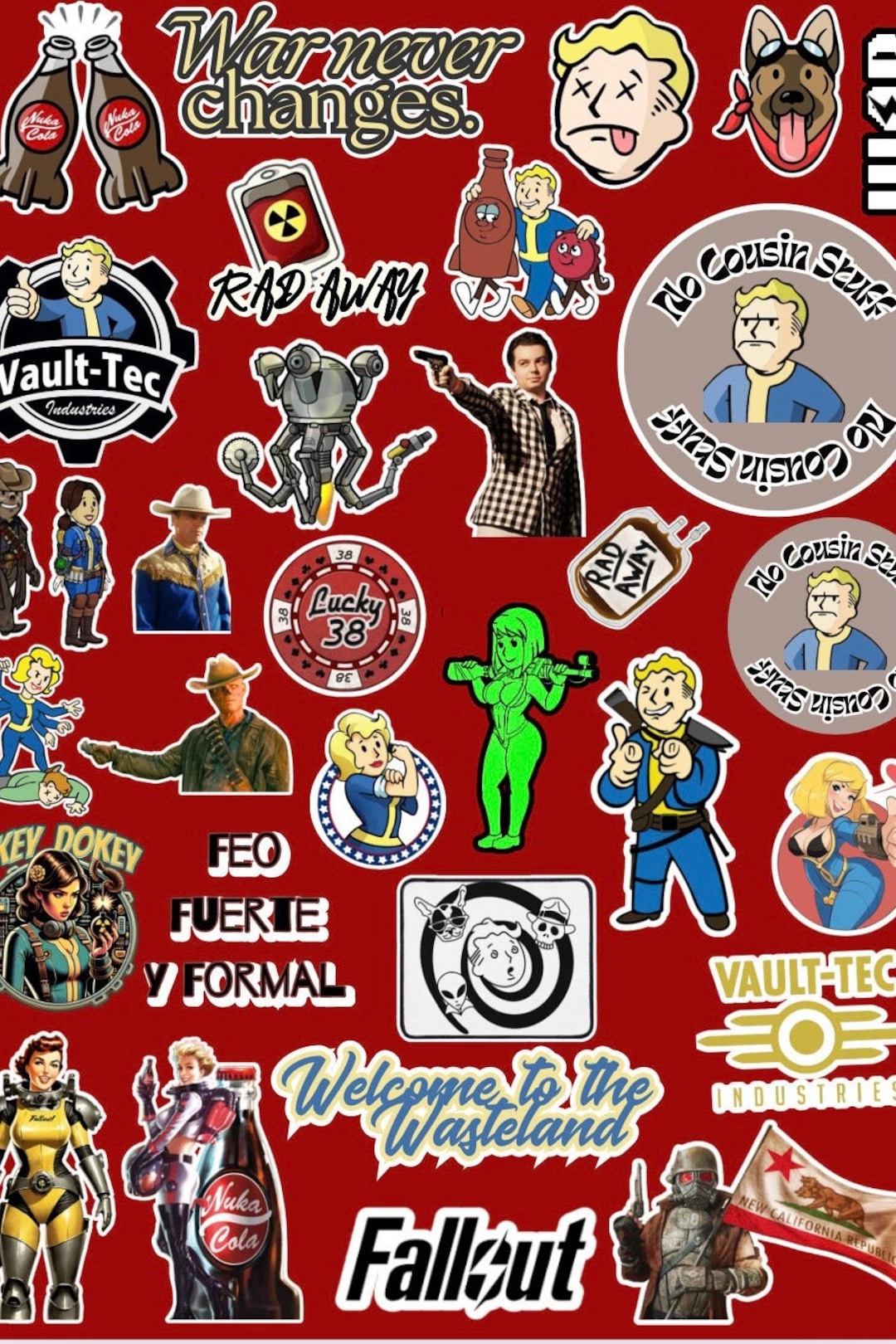 Fallout Video Game Mini Stickers 25 Piece - Etsy
