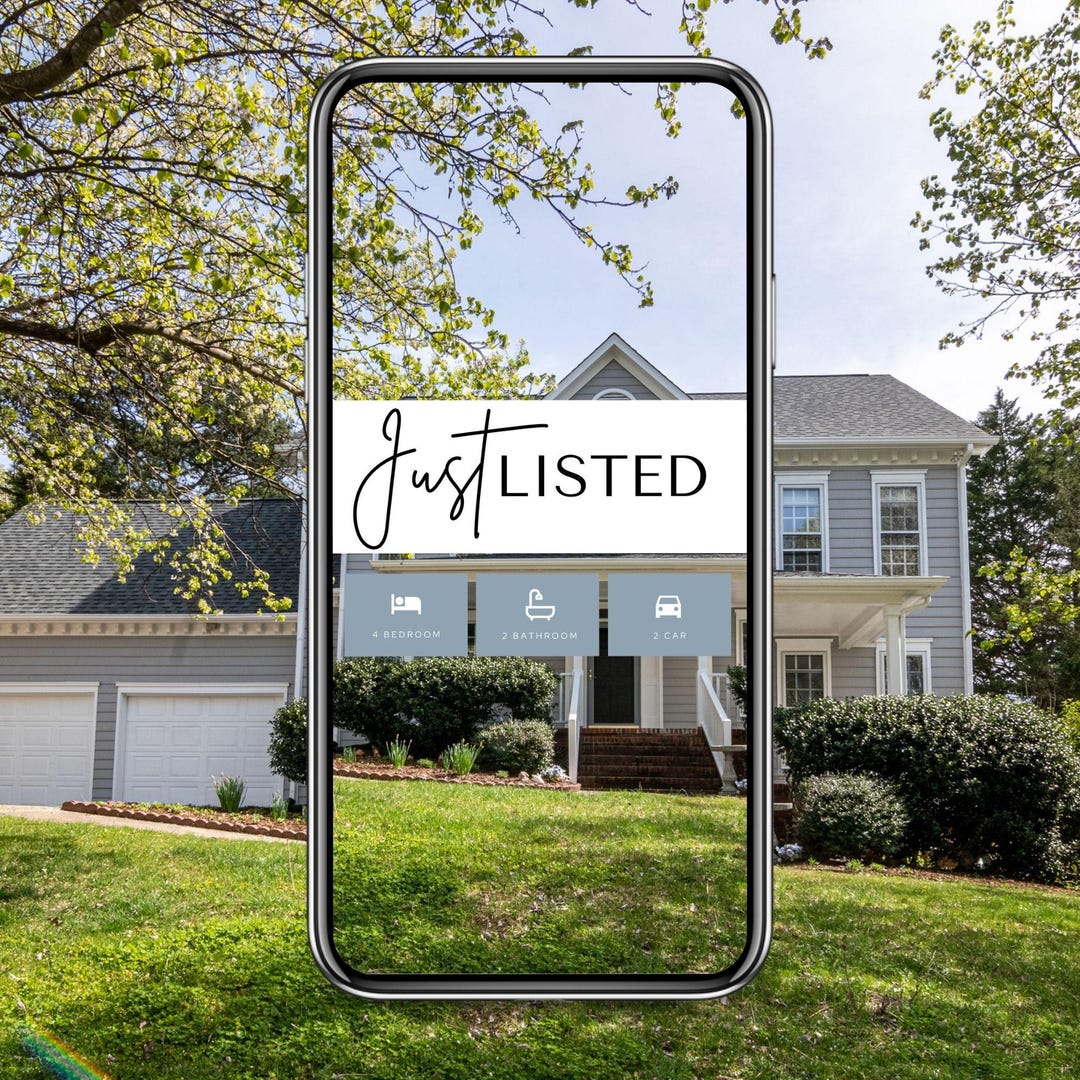 Just Listed Real Estate Reel: Includes Open House Template (canva ...