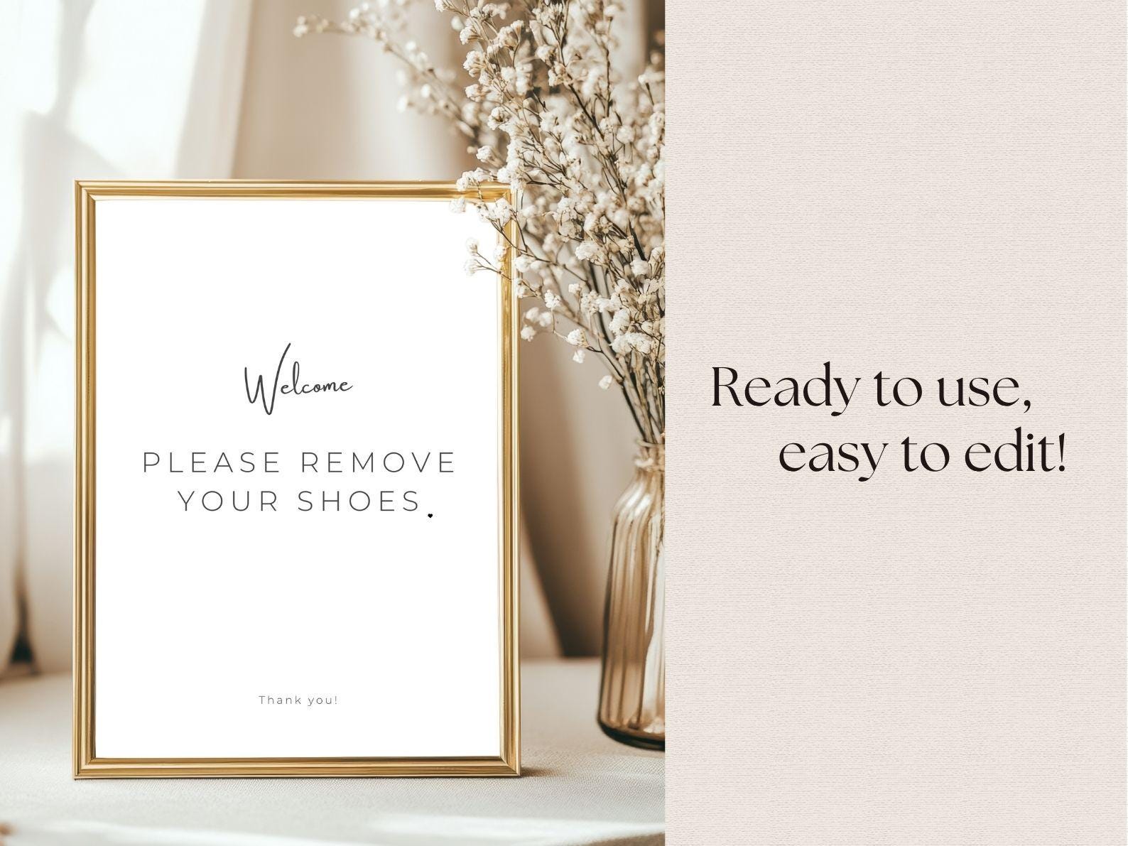 Realtor Open House Sign: Please Remove Your Shoes - Printable Welcome ...
