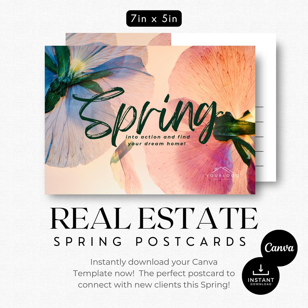 Spring Real Estate Postcard | Listing Presentation | Realtor Marketing ...