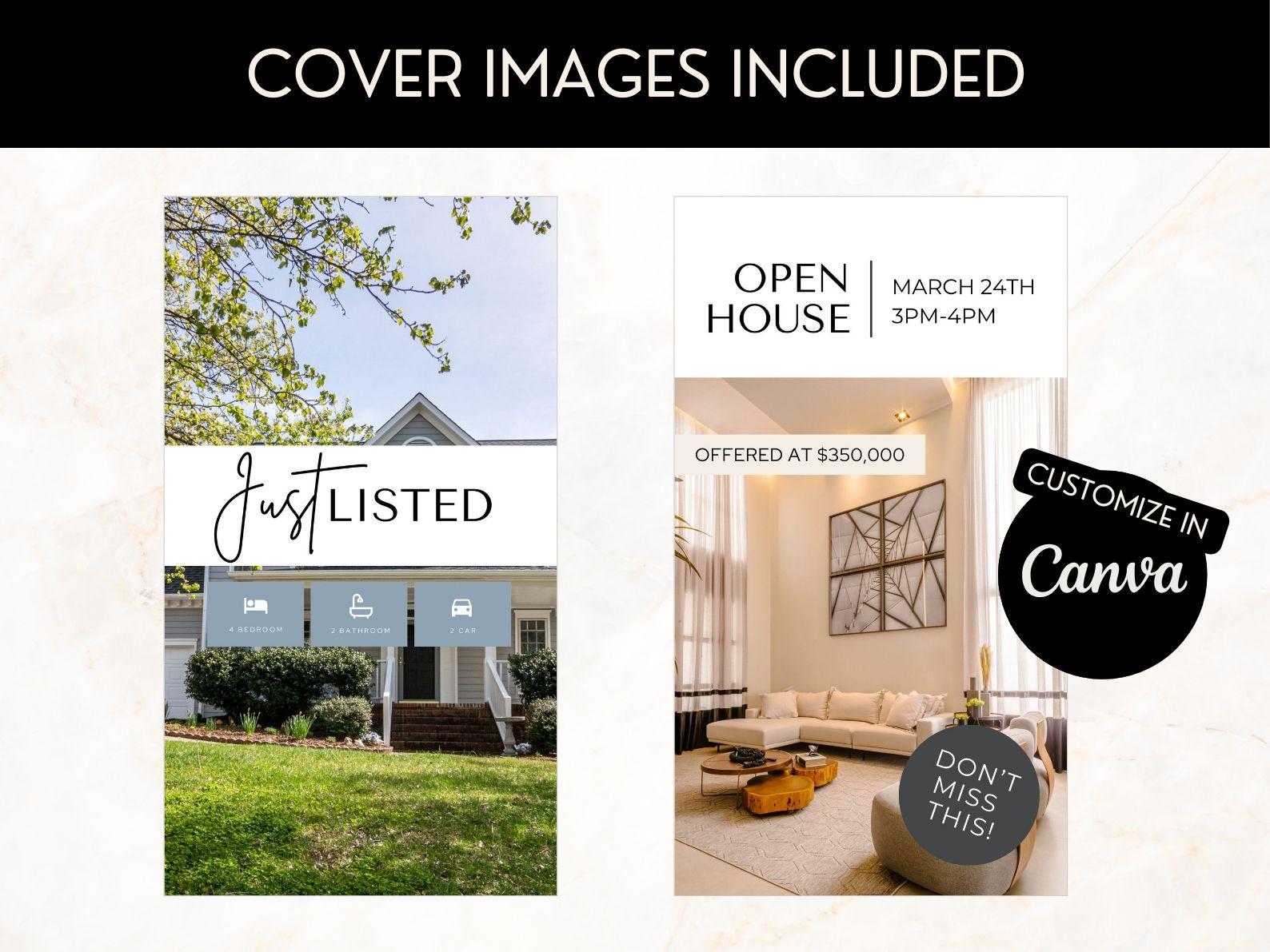 Just Listed Real Estate Reel: Includes Open House Template (canva ...