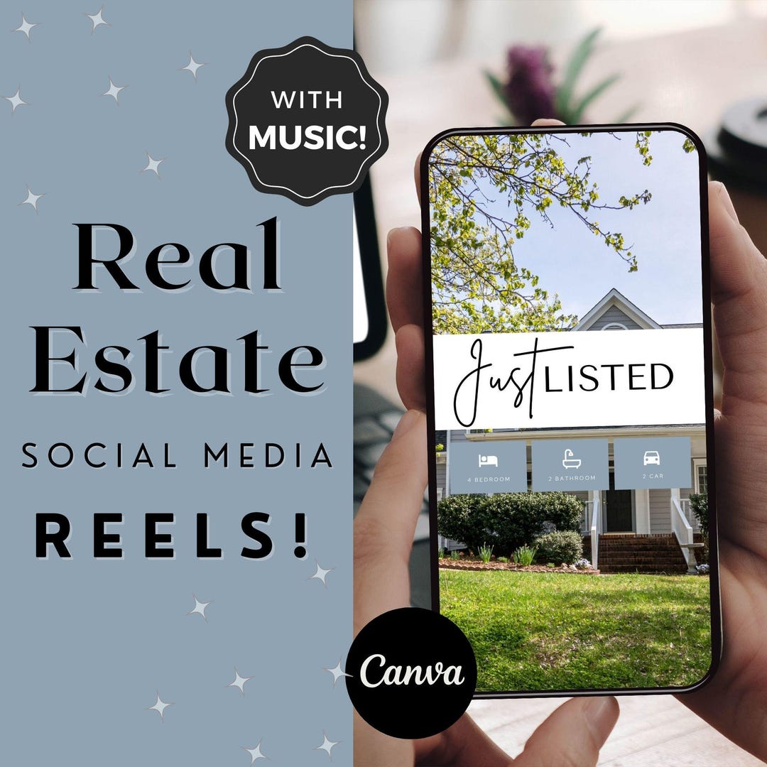 Just Listed Real Estate Reel: Includes Open House Template (canva ...