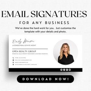 Email Signature Templates for Real Estate or Business | Gmail Signature ...