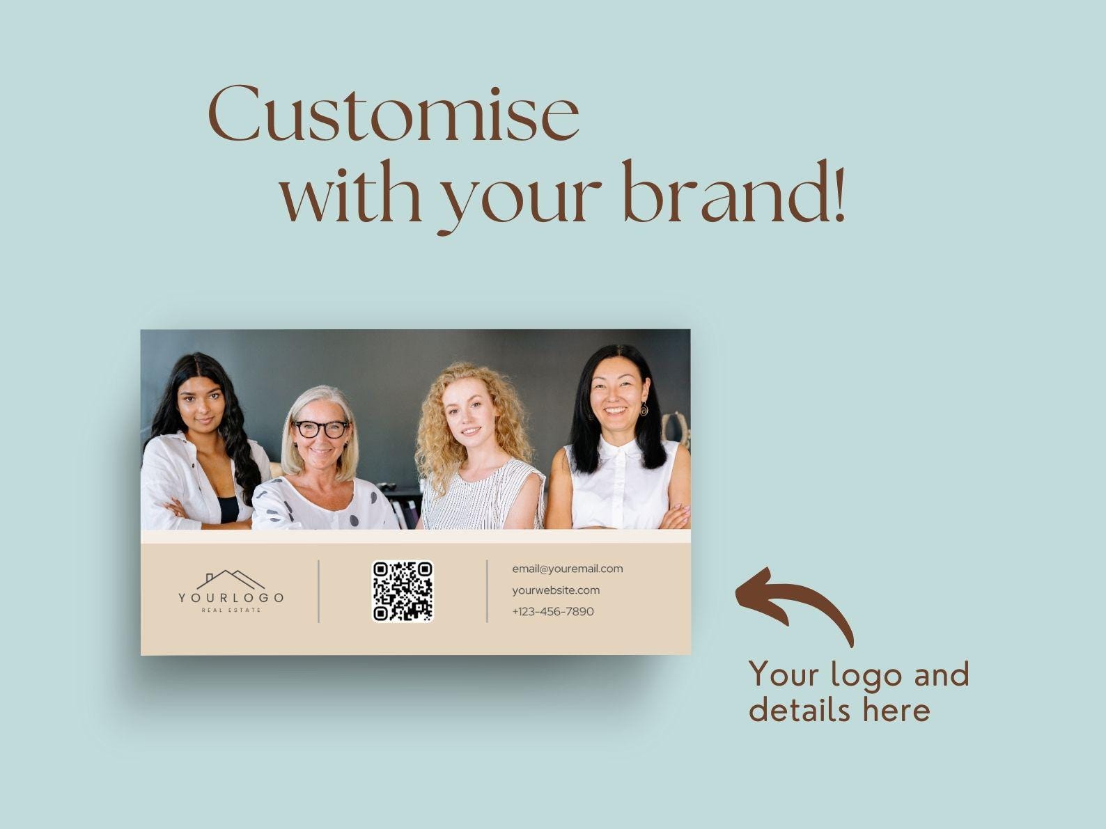 Business Cards for Real Estate Teams | Realtor Team Business Cards ...