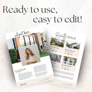 Introduction Flyer | Real Estate Agent Bio | Listing Presentation ...