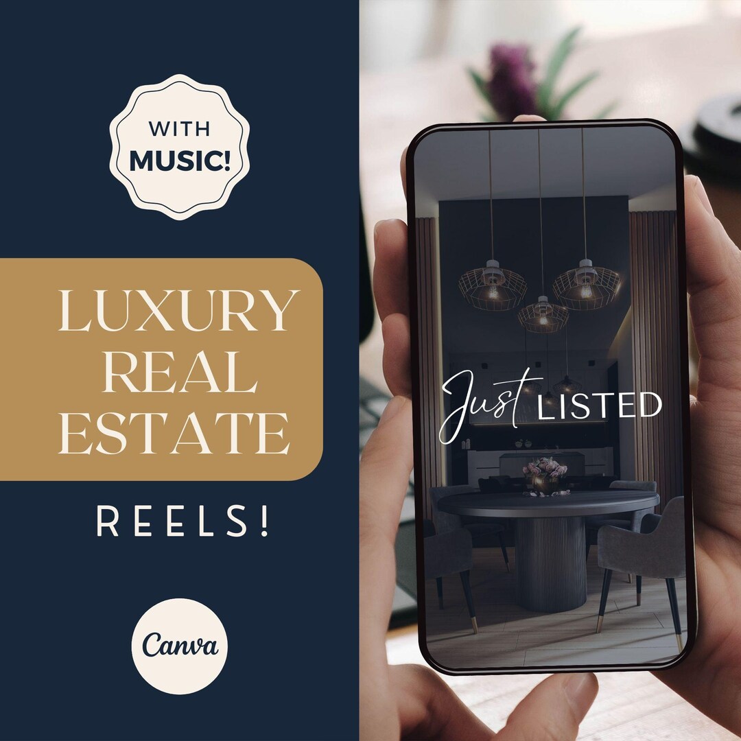 Luxury Real Estate Reels: Realtor Instagram Canva Templates (digital ...