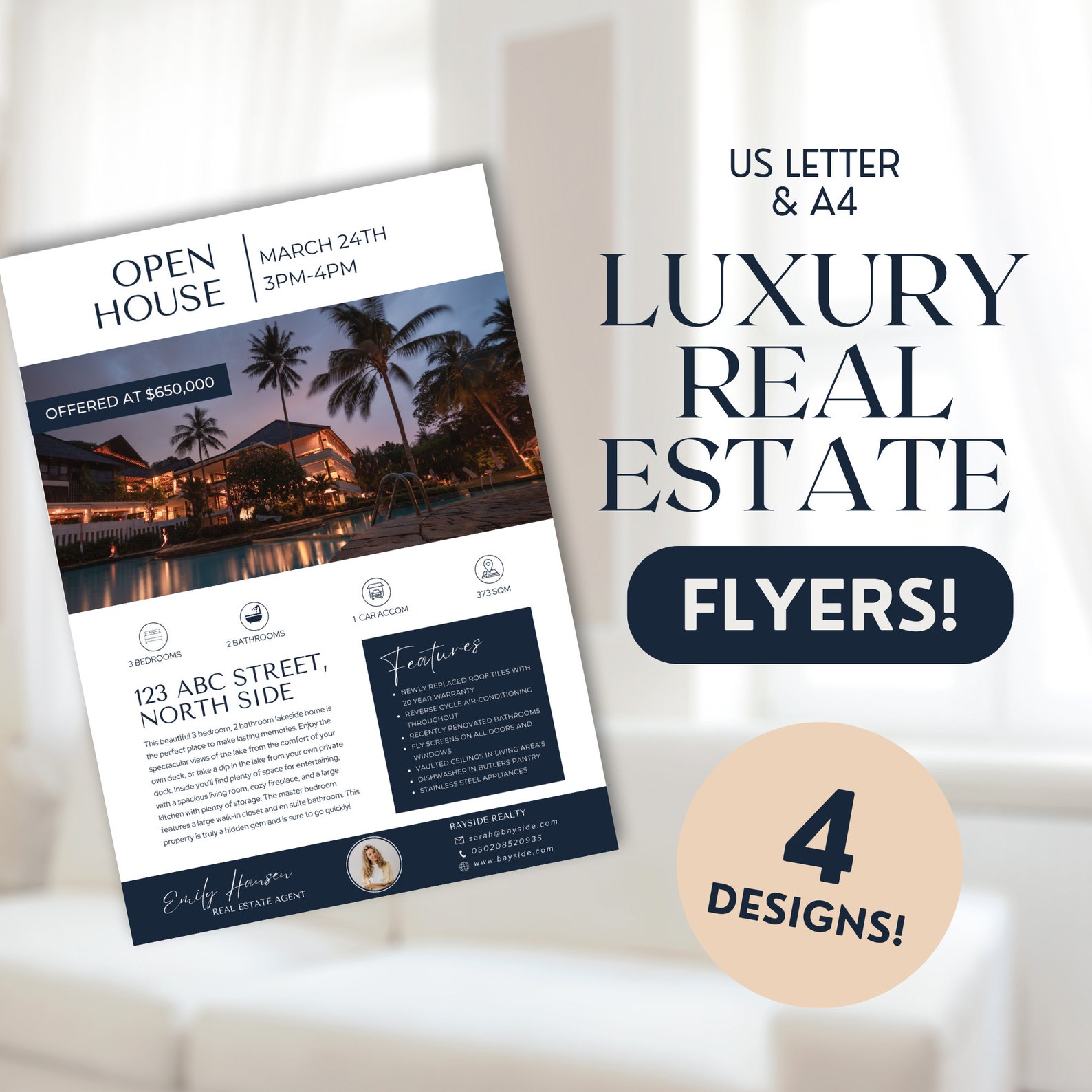 Luxury Real Estate Flyer | Listing Presentation | Luxury Home Flyer ...