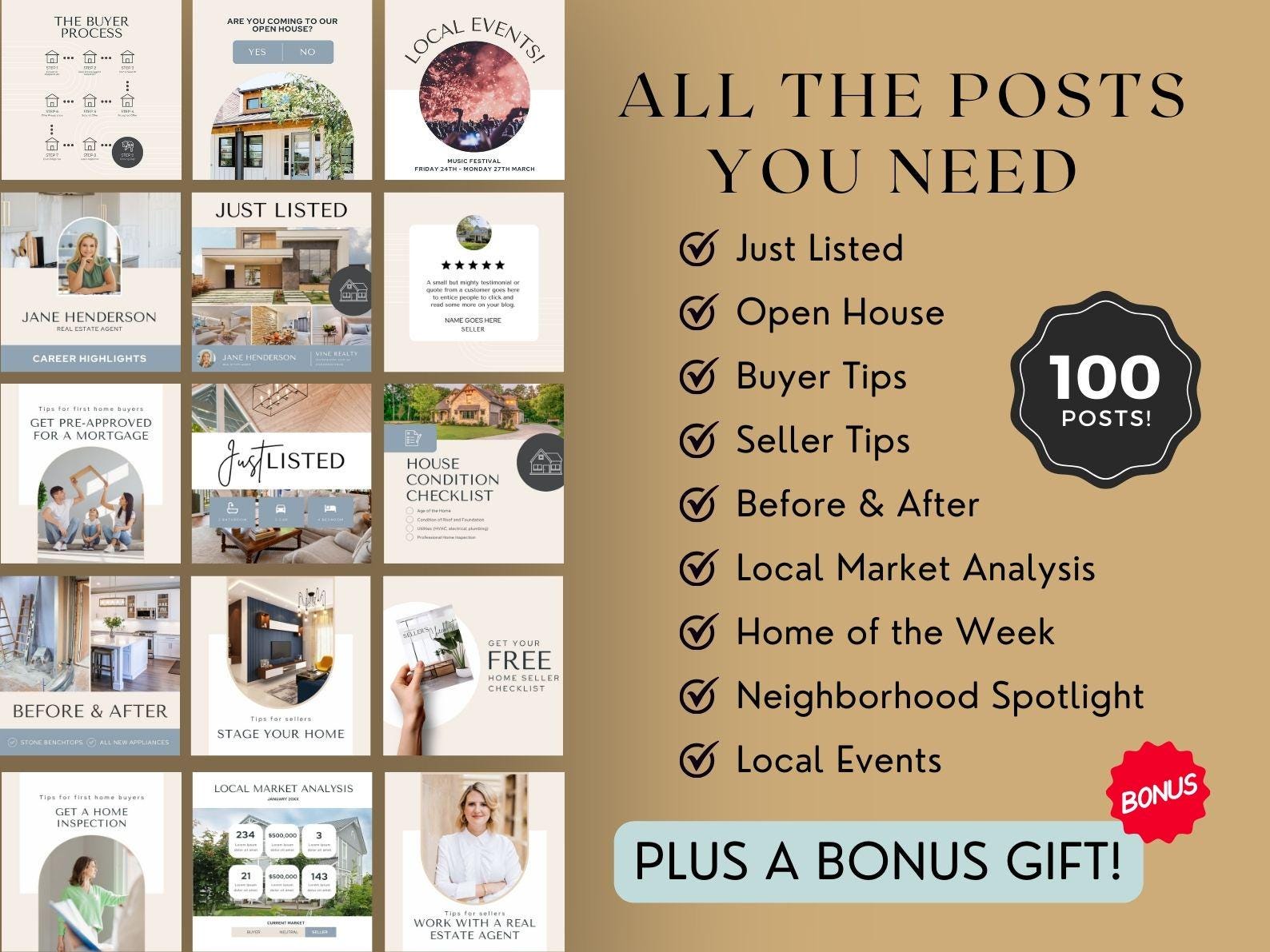Real Estate Social Media Templates | Instagram Posts for Realestate ...