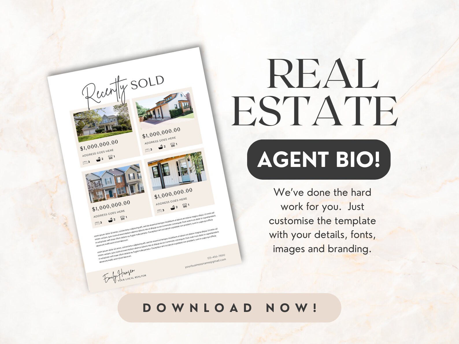 Introduction Flyer | Real Estate Agent Bio | Listing Presentation ...