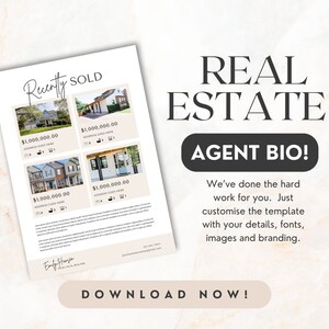 Introduction Flyer | Real Estate Agent Bio | Listing Presentation ...