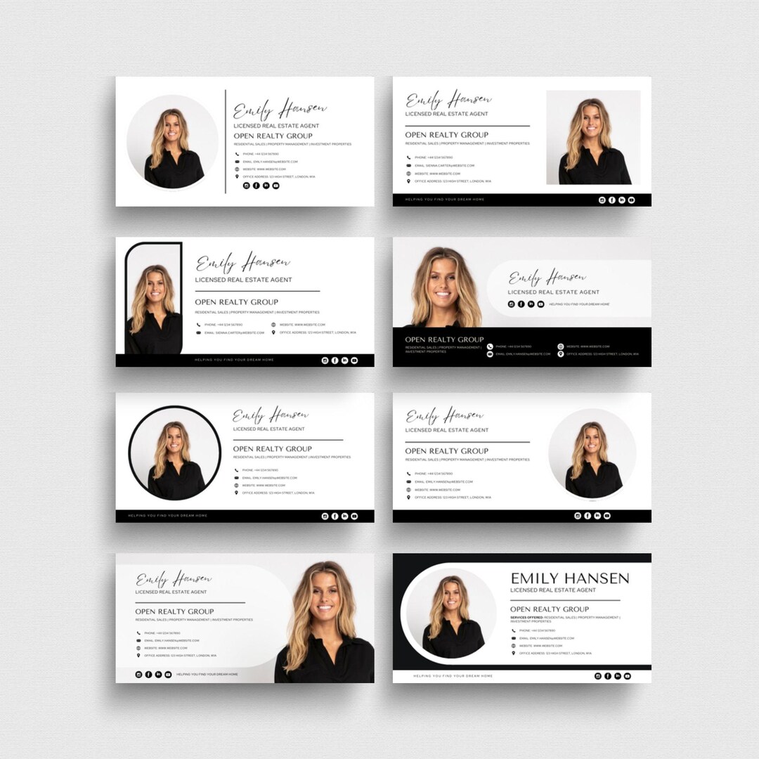 Luxury Real Estate Email Signature Template: Canva Design (digital ...