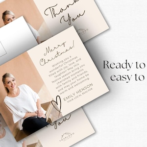 Christmas Post Cards Real Estate | Client Thank You | Realtor Holiday ...