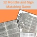 12 Months of the Year Matching Game - Etsy