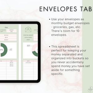 Simple Cash Envelope Spreadsheet - Finance Spreadsheet for Digital ...