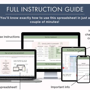 Simple Cash Envelope Spreadsheet - Finance Spreadsheet for Digital ...