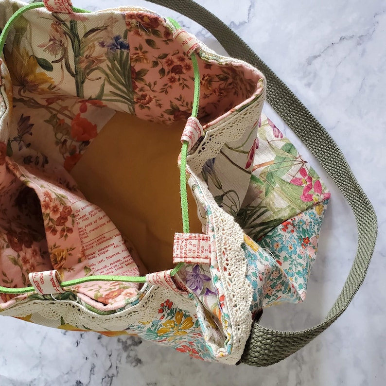 Handbag Purse, Tote Japanese Rice Bag With Hand Stitched, Patchwork ...