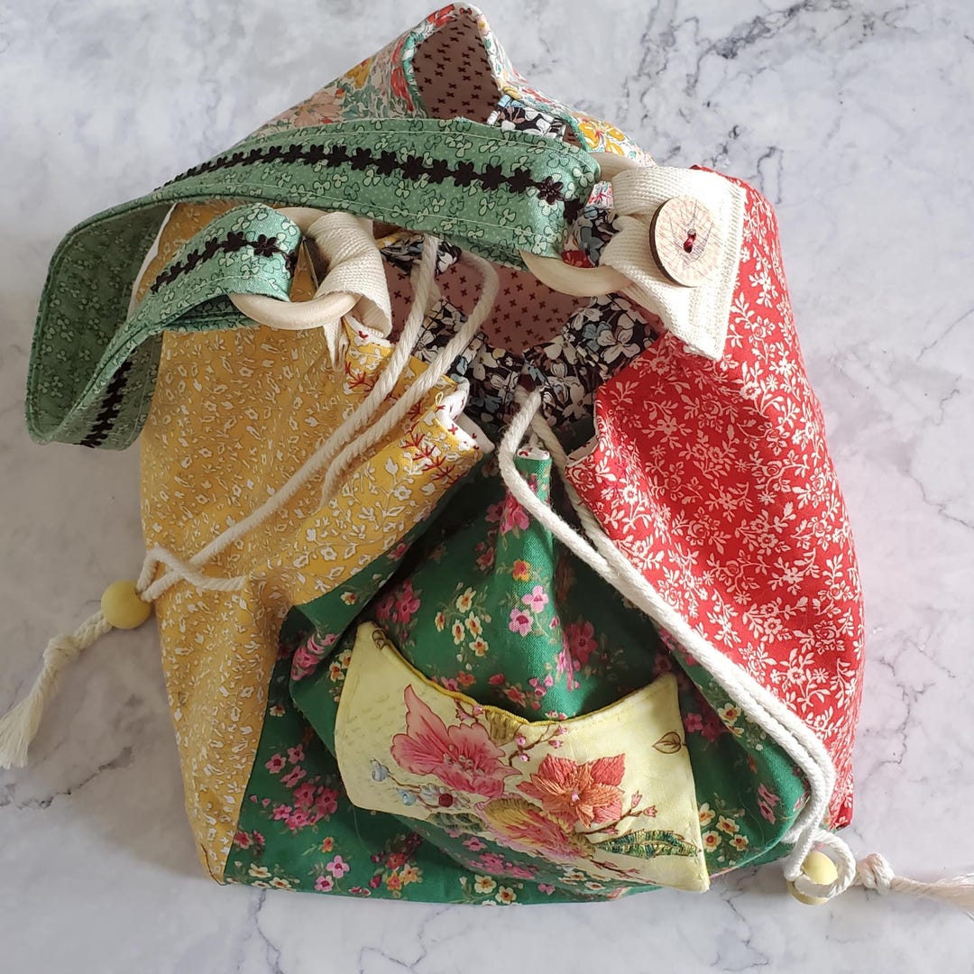 Handbag Purse, Tote Japanese Rice Bag With Hand Stitched, Patchwork ...