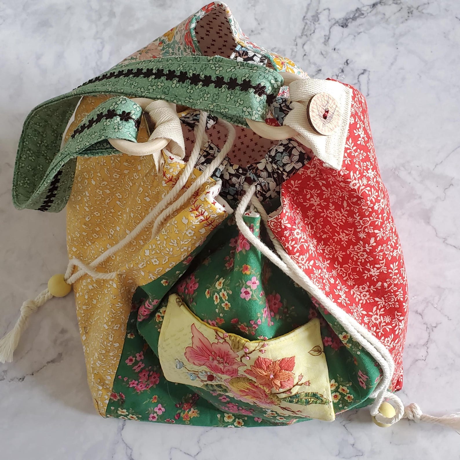 Handbag Purse, Tote Japanese Rice Bag With Hand Stitched, Patchwork ...