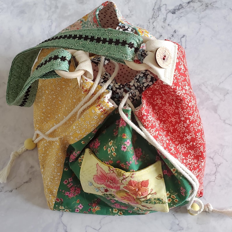 Handbag Purse, Tote Japanese Rice Bag With Hand Stitched, Patchwork ...