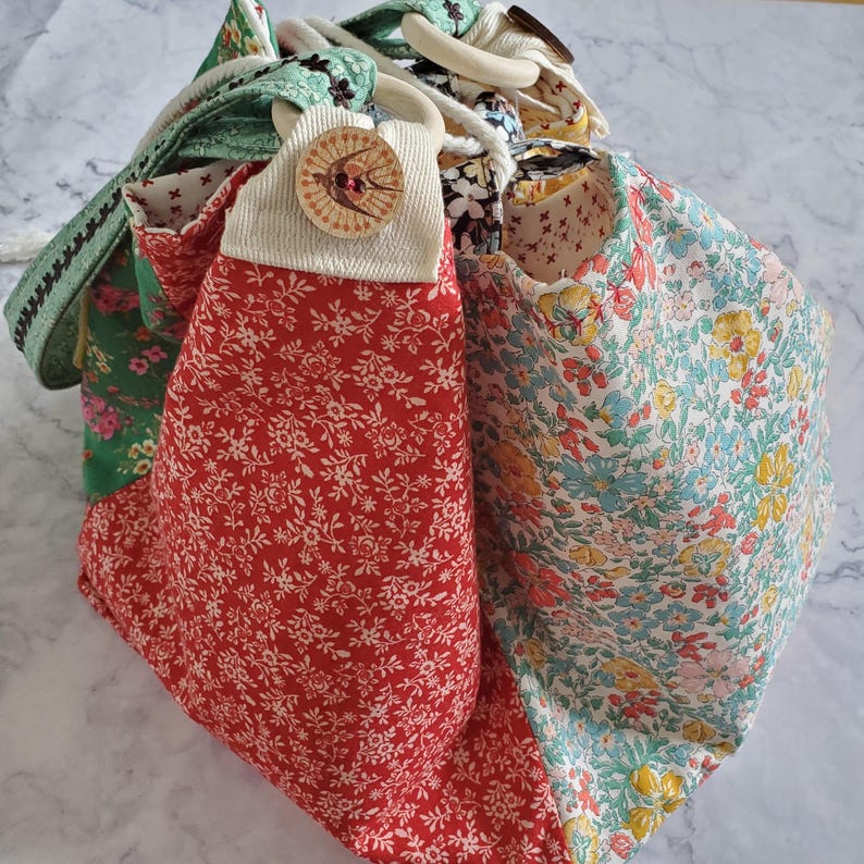 Handbag Purse, Tote Japanese Rice Bag With Hand Stitched, Patchwork ...