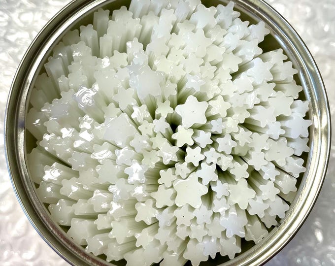 STARS! Bullseye COE 90 STAR Vitrigraph Cane Organic 5 Point Star Flower ...