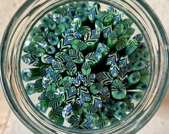 Bullseye COE 90 CIRCLES Hand Pulled Vitrigraph Organic Dot Flower Cane ...