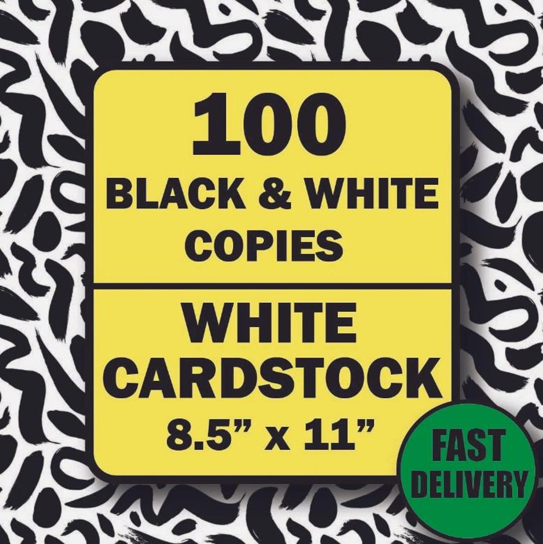100 Custom Printed Flyers -- CARDSTOCK -- 8.5