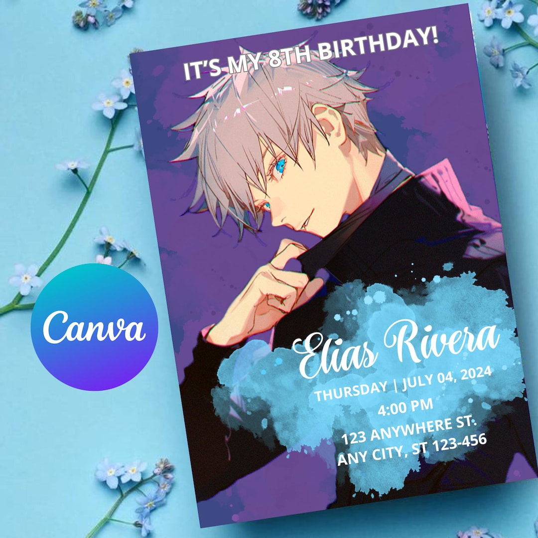 Printable Birthday Invitation, Easy to Edit in Canva, Editable Digital ...