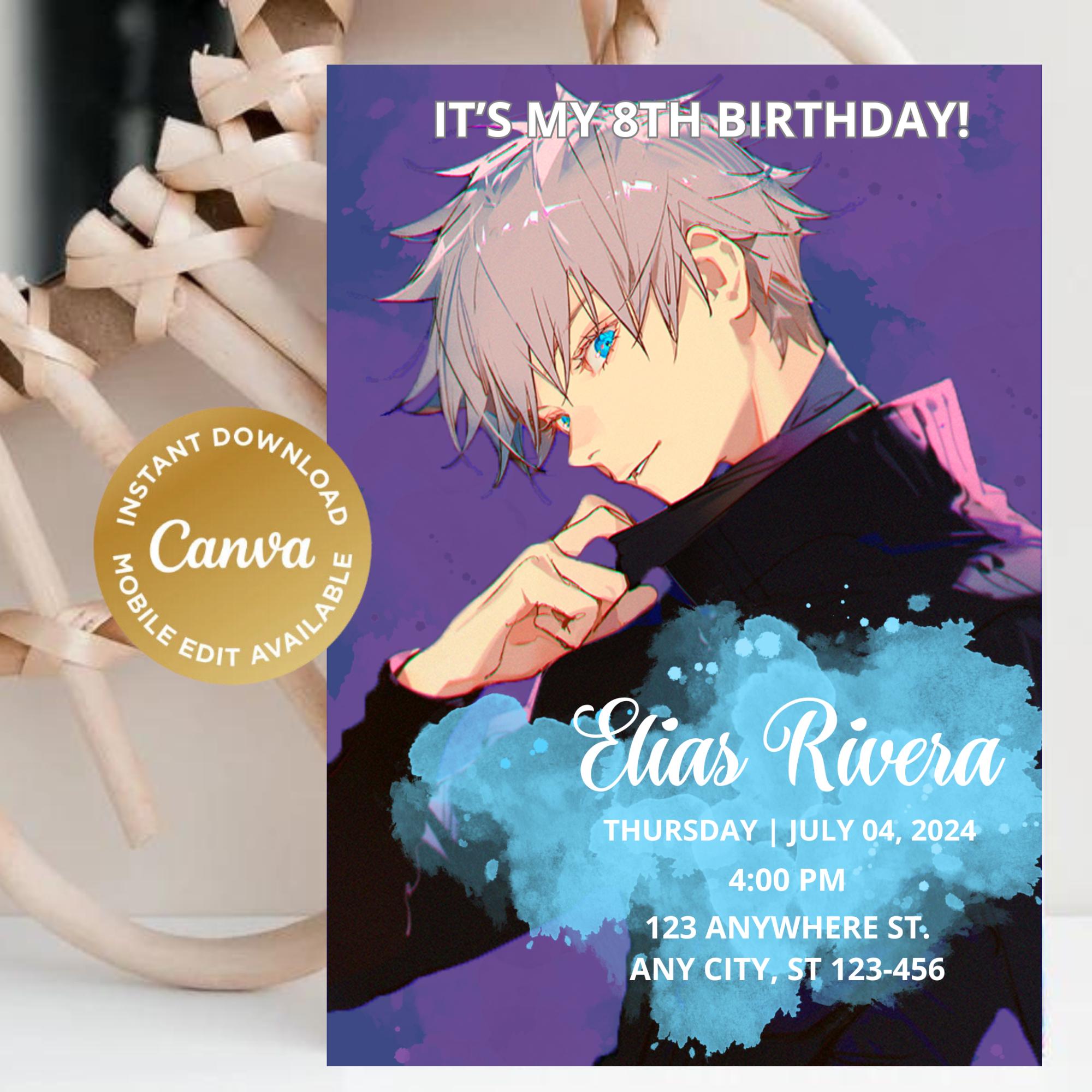 Printable Birthday Invitation, Easy to Edit in Canva, Editable Digital ...