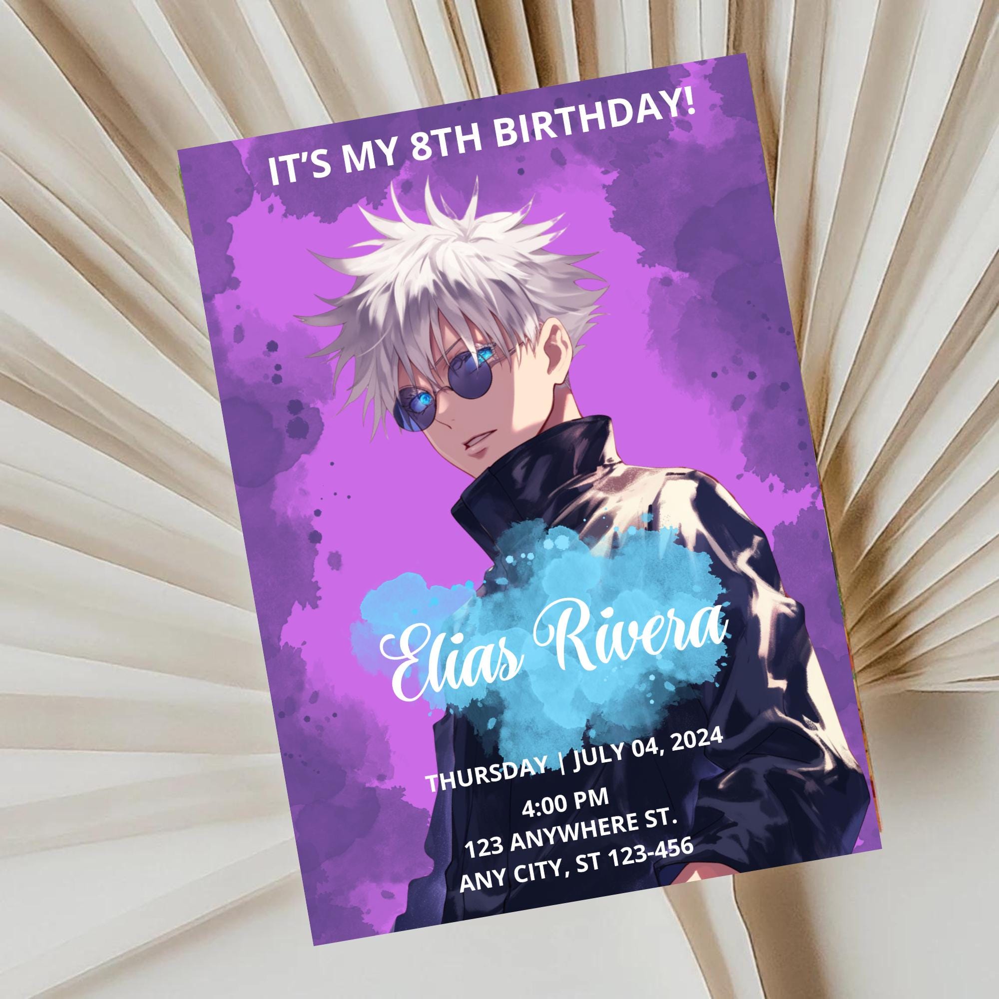 Invitation d'anniversaire imprimable, facile à modifier sur Canva ...