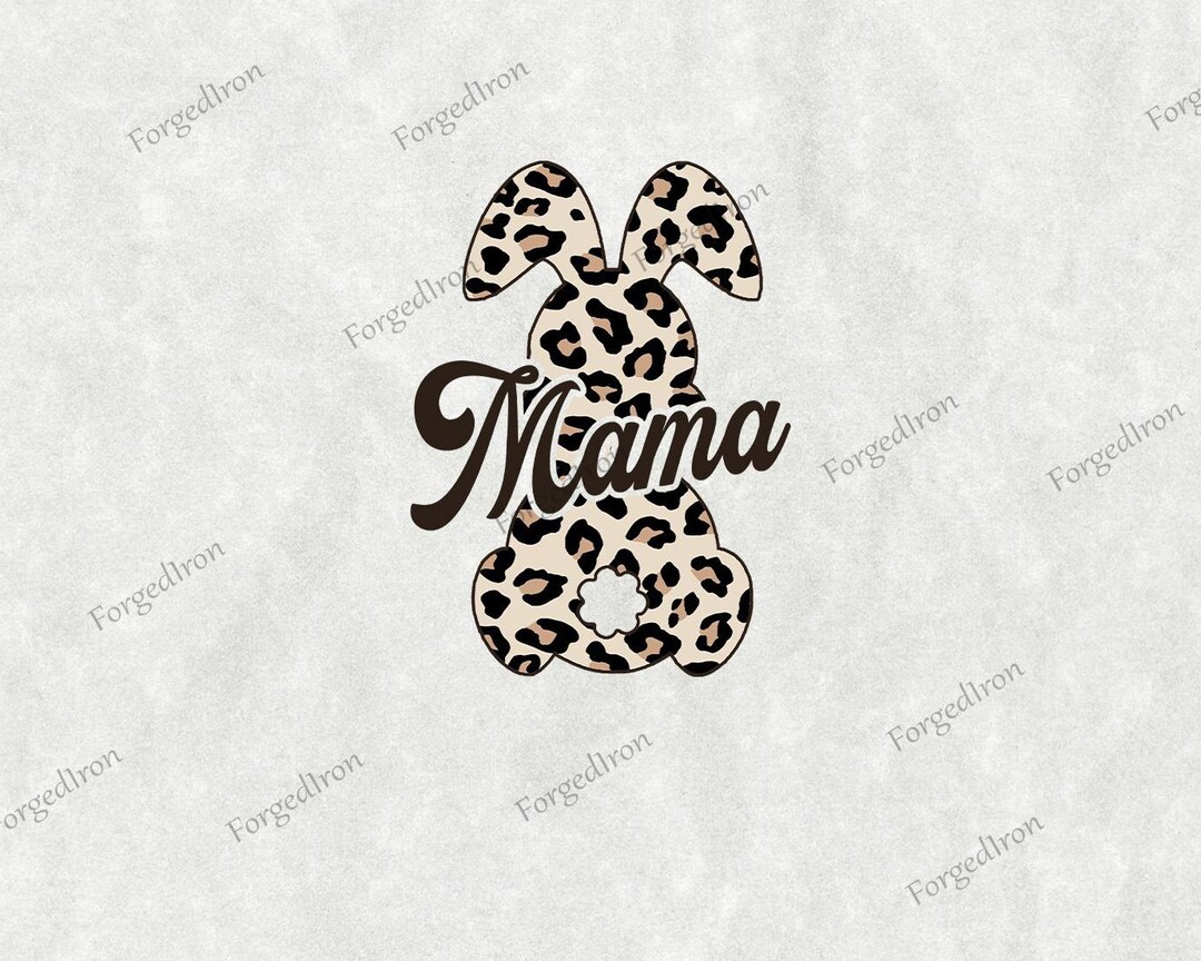 Mama Cheetah Bunny PNG, Easter Leopard Print Ears and Feet With Rabbit ...