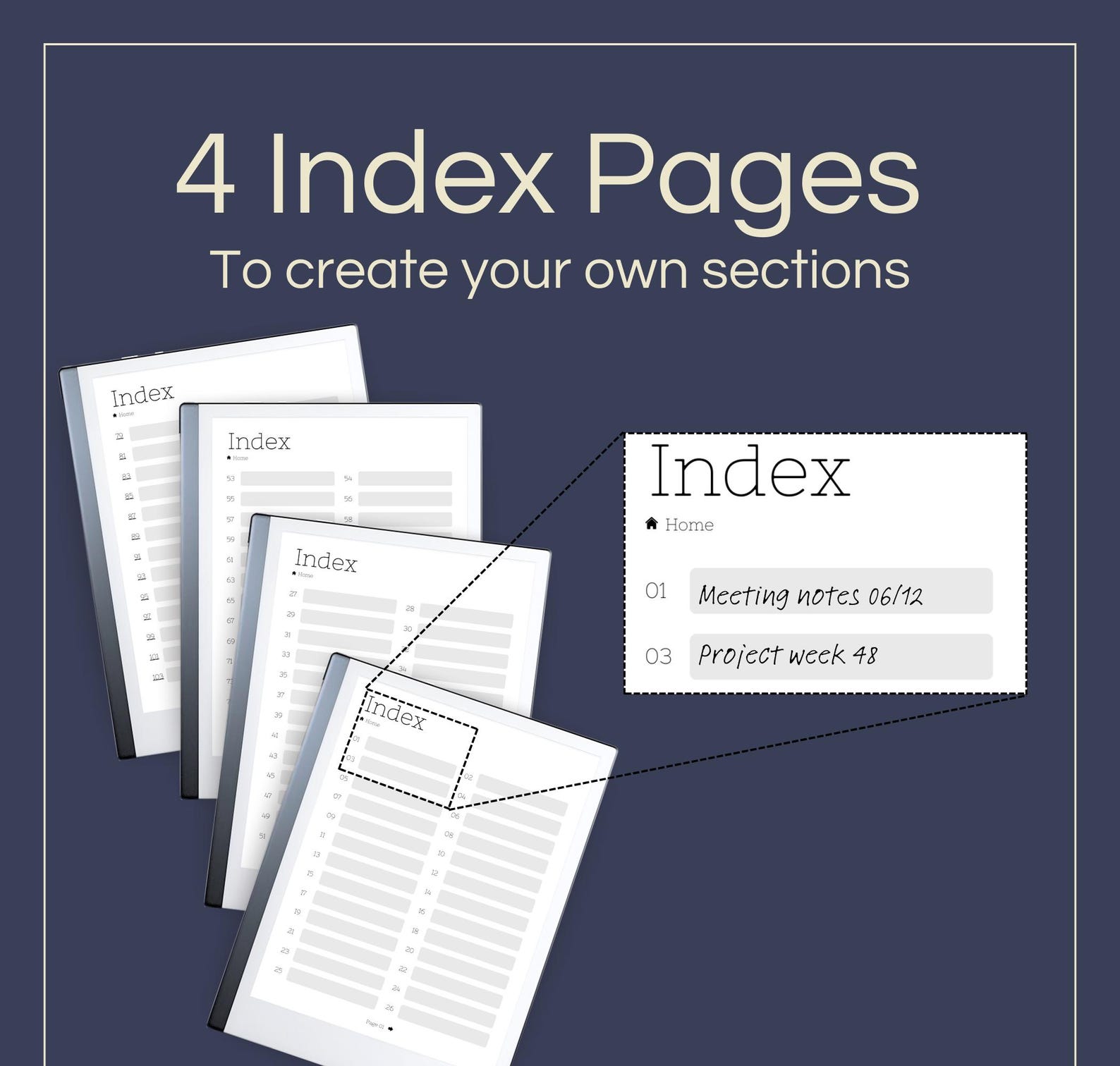 Hyperlinked Notebook Template for Remarkable Paper Pro | Digital ...