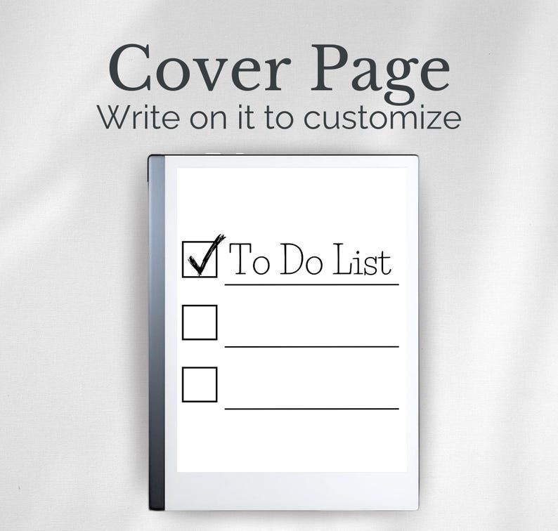 To Do List Template for Remarkable Paper Pro: Hyperlinked Digital ...