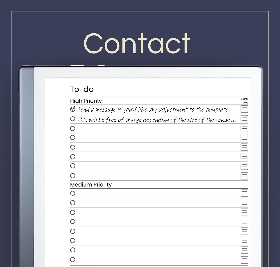 Priority Planner for the Remarkable Paper Pro | Focus 5 | to Do ...