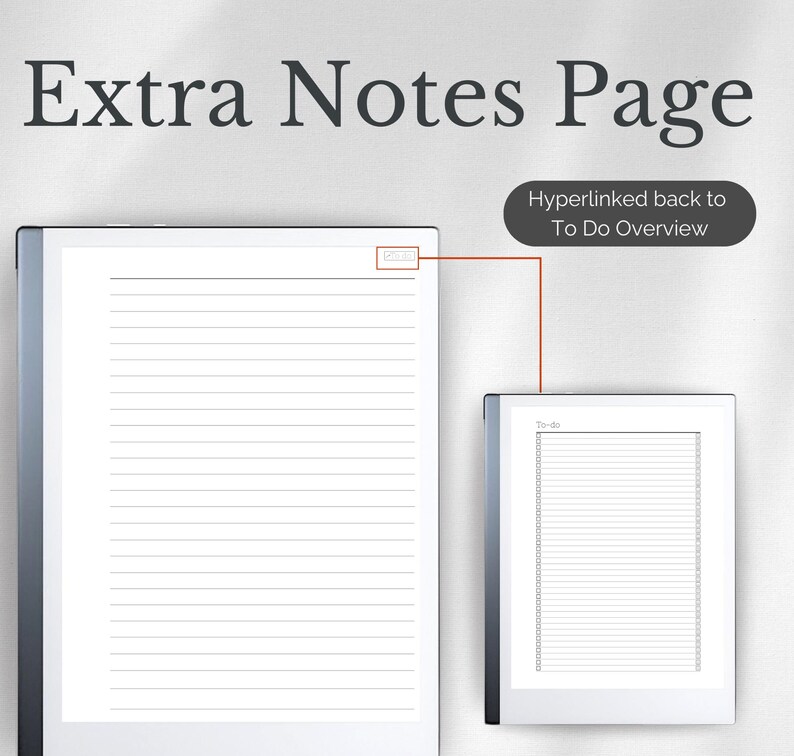 To Do List Template for Remarkable Paper Pro: Hyperlinked Digital ...