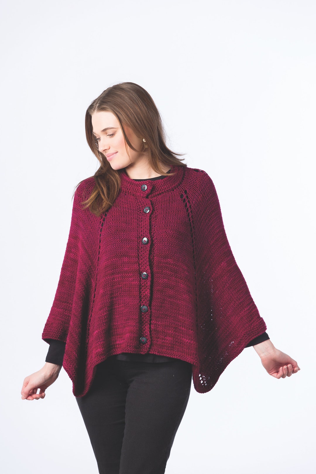 CHELSEA MORNING Knitted Cape in Pdf - Etsy