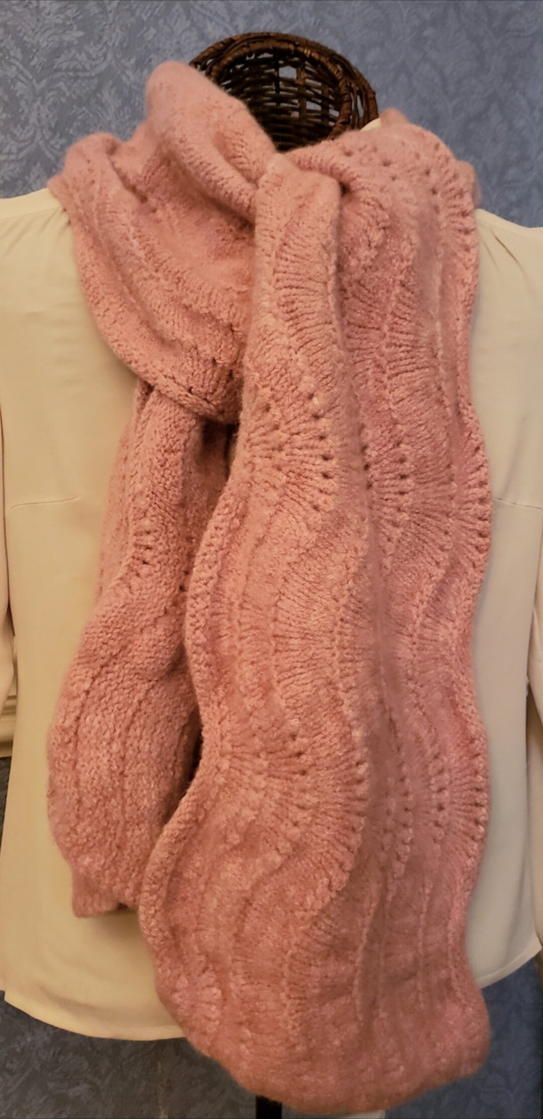 Pink Silk/wool Felted Scarf - Etsy