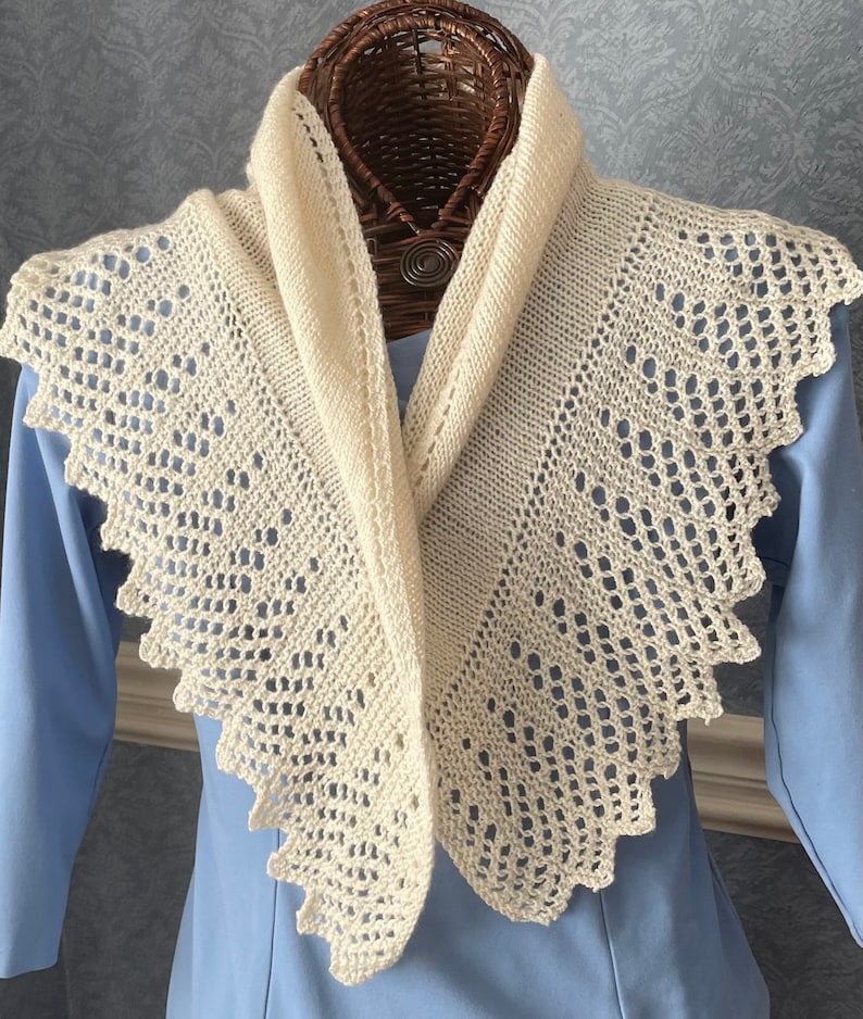 Ivory Lace-edged Merino/silk Scarf - Etsy UK