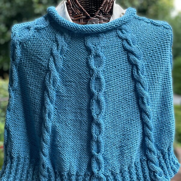 Cable Knit Poncho - Etsy