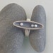 Oxidized Sterling Silver Capsule Ring With Three Freshwater Pearls ...