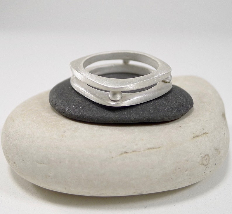 Double Square Ring - R0192 - Etsy