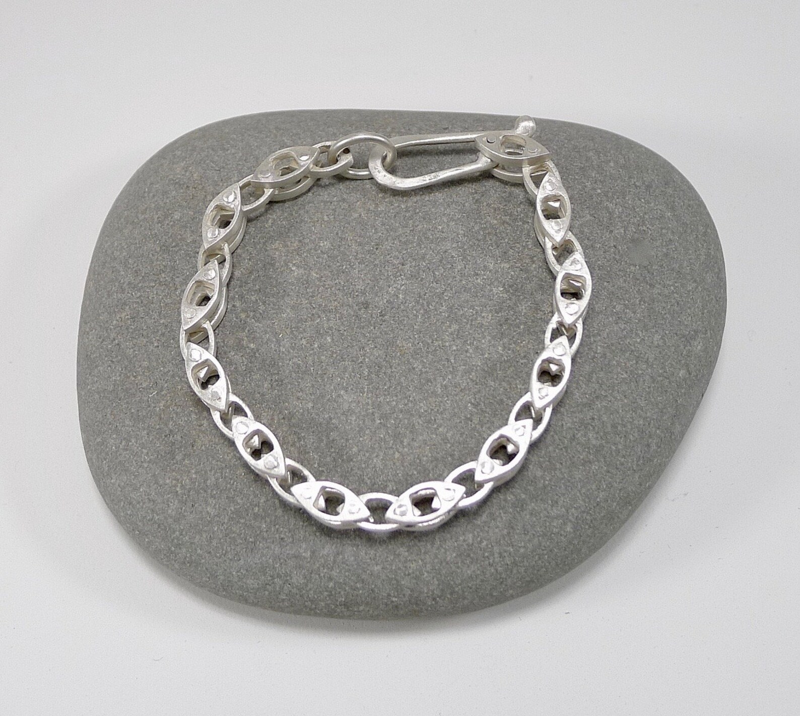 Beautiful Sterling Silver Link Bracelet B0250 - Etsy