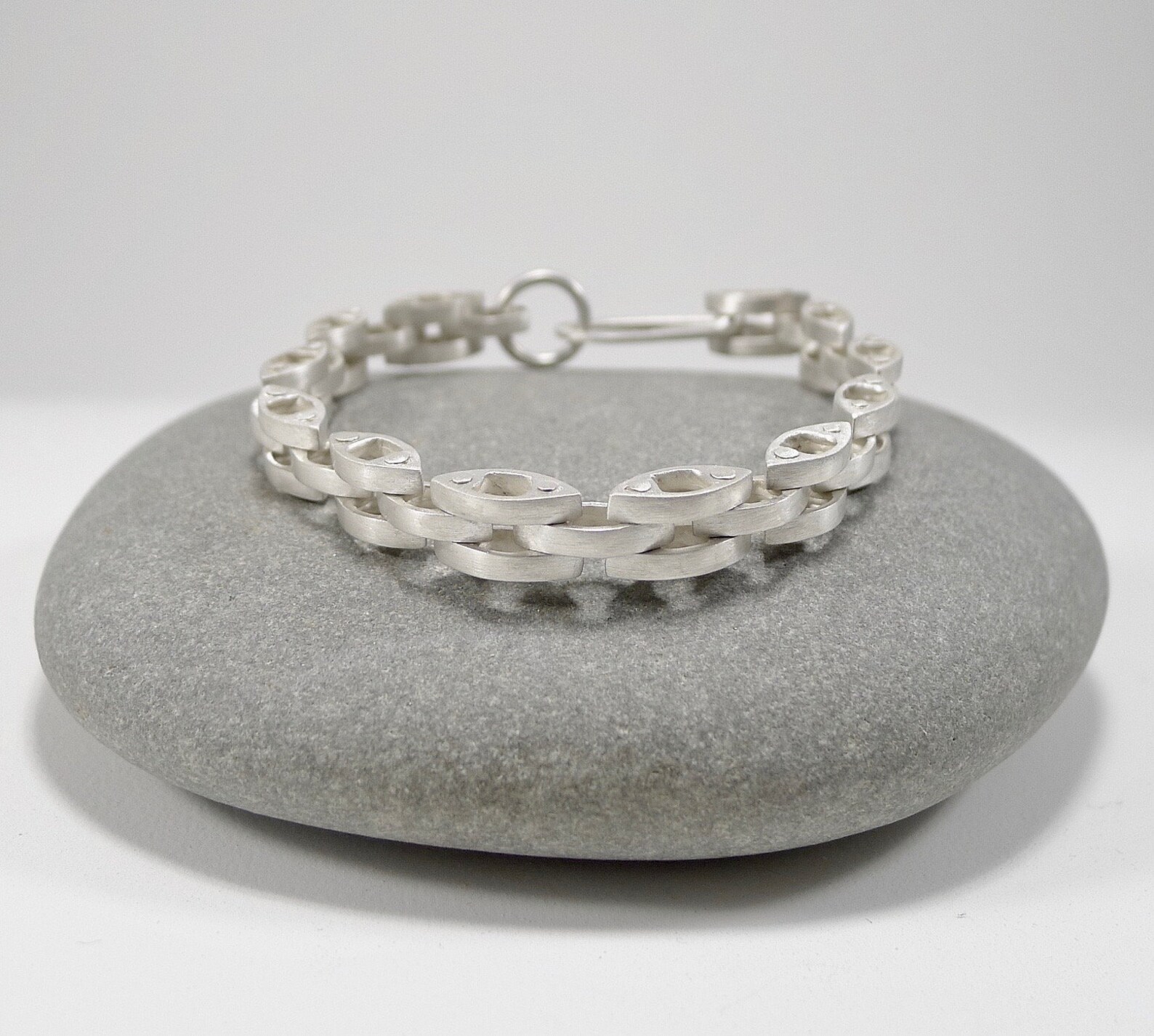 Beautiful Sterling Silver Link Bracelet B0250 - Etsy