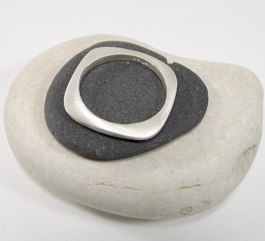 Square Sterling Stacking Ring - R0190 - Etsy UK