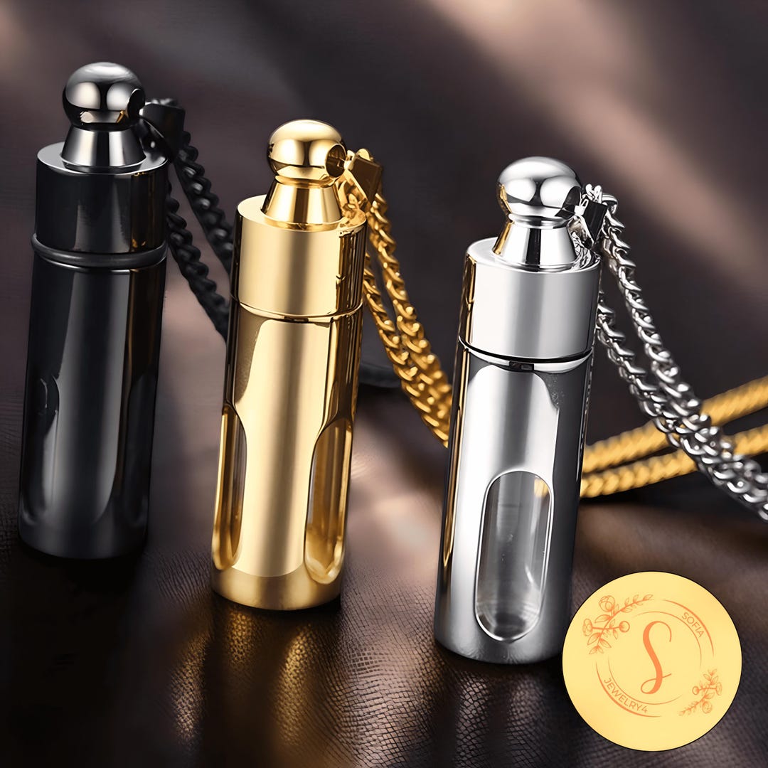 Hourglass Urn Necklace for Memorial Cremation Jewelry, Stainless Steel ...