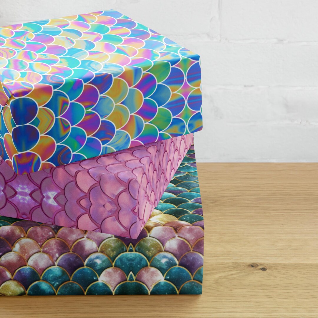 Mermaid Scale Wrapping Paper Sheets - Etsy