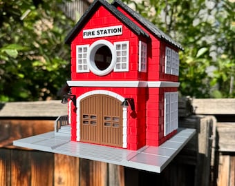 Fire Station Bird House - Etsy